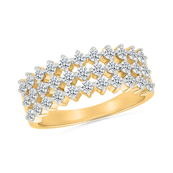 Sunlit Triple Diamond Ring – ISHIS