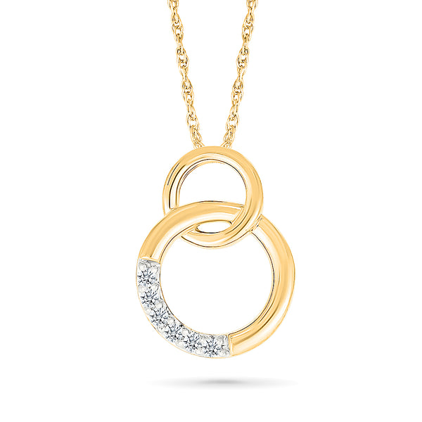 Diamond Interlocking Circle Pendant – ISHIS