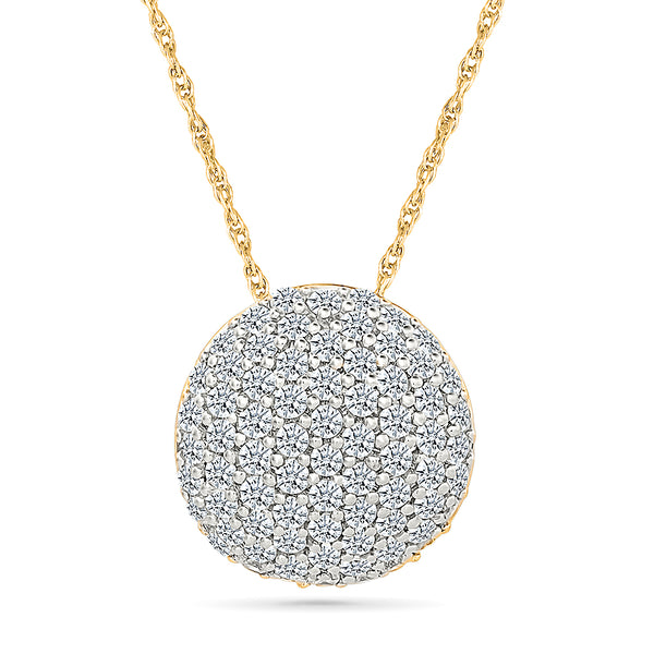 Dazzle Disc Diamond Pendant – ISHIS